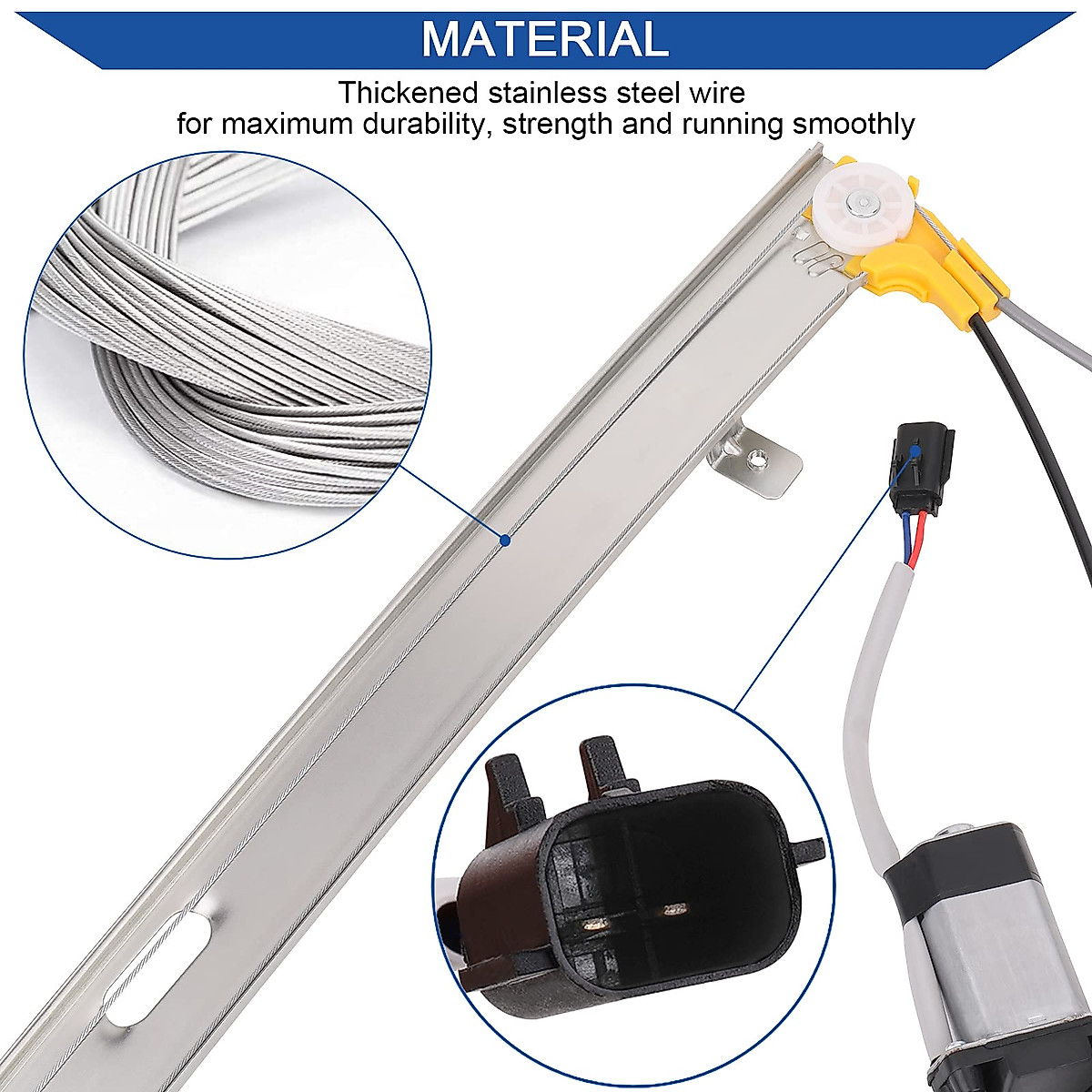 Obaee 748-568 Rear Right Passenger Side Power Window Lift Regulator and Motor Assembly Compatible with Jeep Liberty KJ KK 2002-2006, Replace OE 68059646AB