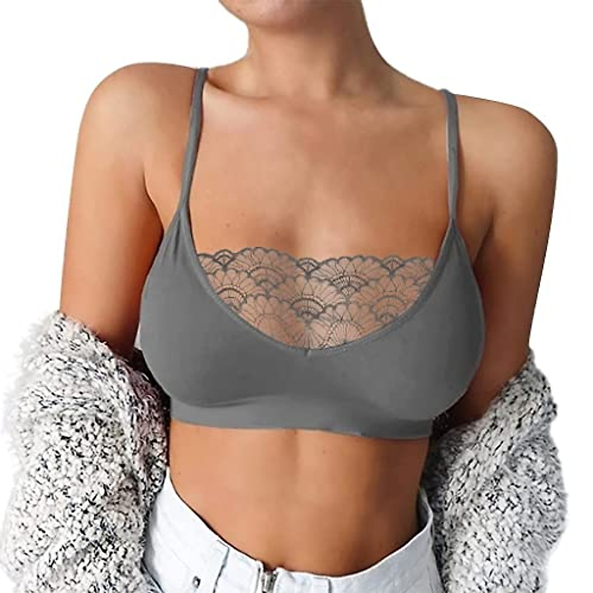 Boys Size 7 Pajamas Lace Lengerie Nightwear Women Night Gown Ladies Night Gown Big Girls Nightgown Gray