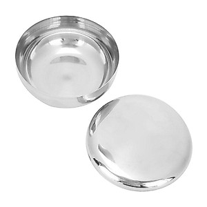Shaving Bowl, Shaving Foam Bowl, Shaving Bowl soap Dish Stainless Steel Men Shaving Bowl Beard Shaving Bowl Stainless Steel soap Foam Mug Beard Hair Care Cup with lid(#1)