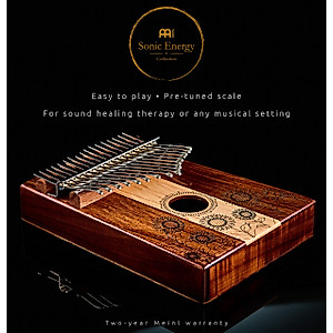 Kalimba Thumb Piano, 17 Keys — Includes Tuning Hammer and Case — For Meditation, ASMR, Sound Therapy and Yoga, 2-YEAR WARRANTY