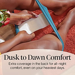 Cora Organic Pads | Ultra Thin Period Pads with Wings | Overnight Absorbency | Ultra-Absorbent Sanitary Pads for Women | 100% Organic Cotton Topsheet (36 Count)