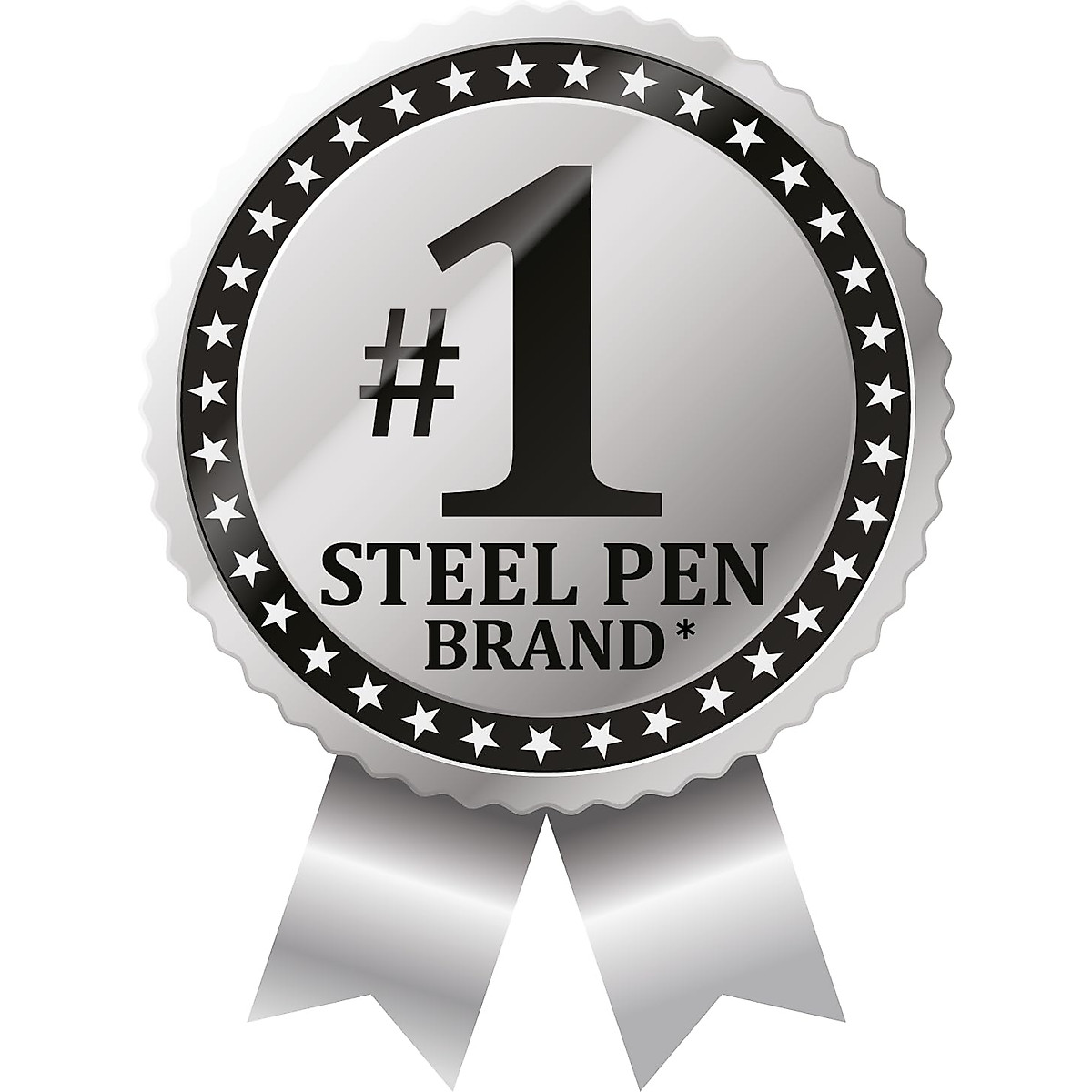 Zebra Pen F-301 Retractable Ballpoint Pen, Stainless Steel Barrel, Fine Point, 0.7mm, Black Ink, 12-Pack