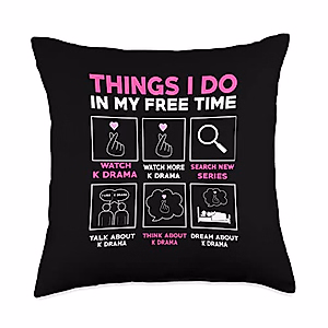 Kdrama Movies Fan Korean Drama Kdrama Finger Heart Throw Pillow, 18x18, Multicolor