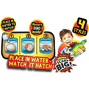 JA-RU Giant Dinosaur Egg (1 XXL Egg & 1 Original) Magic Hatching & Growing in Water Toys for Kids. Bulk Jurassic Dinosaur Party Favors, Easter Basket & Goody Bag Fillers. 1747-1745