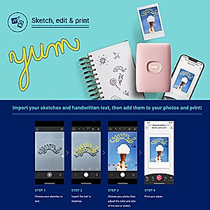 Fujifilm Instax Mini Link 2 Smartphone Printer Soft Pink | 40 Exposures | Case 16767208