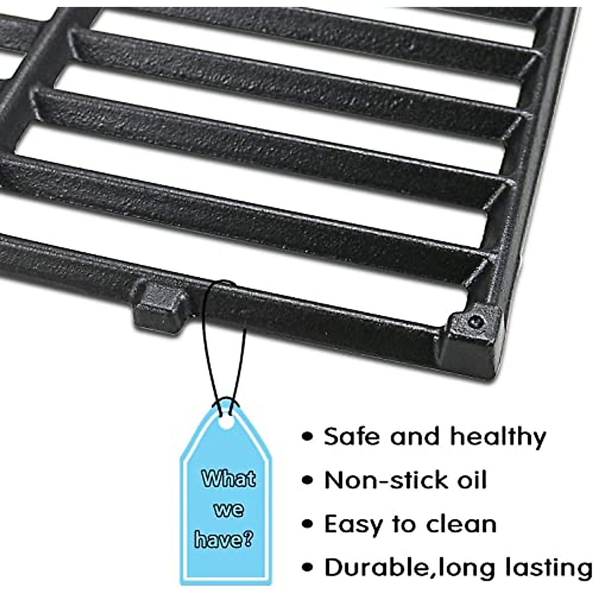 Hisencn 18" 69785 Stainless Steel Burner, 15.3" 7635 Porcelain-Enameled Flavorizer Bars, 17.5" 7637 Cooking Grates for Weber Spirit I & II 200 Series, Spirit E-210, E-220, Spirit S-210, S-220 G