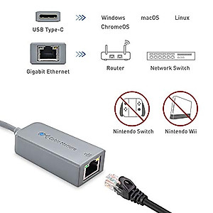 [Works with Chromebook Certified] Cable Matters USB C to Gigabit Ethernet Adapter
