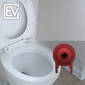 Essential Values 3-Inch Toto Toilet Flapper Replacement - Rubber Toilet Tank Flapper with Chain and Hook, Aftermarket Toilet Flapper for G-Max, Thu499s, Thu331s, Thu175s & 2021bp Toto Toilet Models