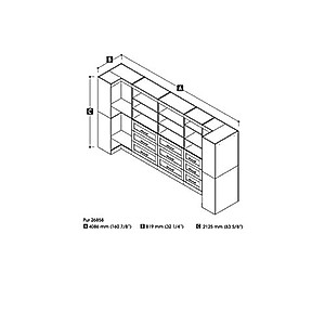 Bestar Pur Walk-in Closet Organizer Set in White, 161W