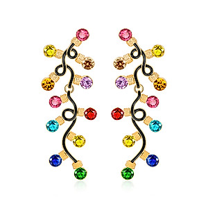 Christmas Earrings For Women Christmas Light Dangle Lantern 14k Gold Plated Alloy Cute Holiday Earrings Dangle Hypoallergenic Statement Christmas Gifts…