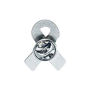 Jeirles Wholesale 25 Pc Gray & Blue Type 1 Diabetes Awareness Quality Enamel Ribbon Pins With Clutch Clasp -25 Pins - Show Your Support For Type 1 Diabetes Awareness