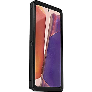 OtterBox Defender Screenless Series Rugged Case & Belt Clip Holster for Galaxy Note 20 5G (ONLY Not for The Ultra Models) Retail Packaging - Black - with Microbial Defense