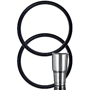 Pack of 2-30 oz Replacement Rubber Lid Ring, 3.7 Inch Diameter - Gasket Seals, Lid for Insulated Stainless Steel Tumblers, Cups Vacuum Effect, fit for Brands - Yeti, Ozark Trail, Beast, Black