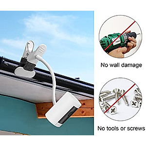 2Pack Flexible Clamp Mount Compatible with Stick Up Cam/Indoor Cam/Battery Cam,Flexible Long Gooseneck Arm Mounting Bracket No Tools or Wall Damage Required