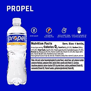 Propel, Mango, Zero Calorie Water Beverage with Electrolytes & Vitamins C&E, 16.9 Fl Oz (Pack of 12)