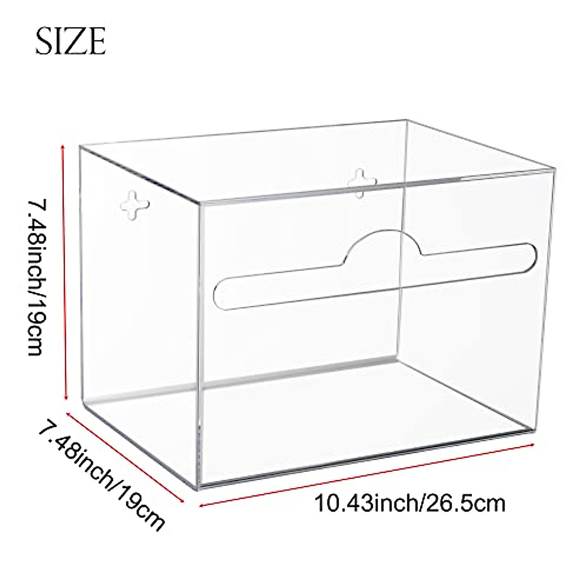 Aphbrada Large Trash Bag Dispenser Roll Holder, Wall Mount Acrylic Garbage Bag Dispenser Roll Holder for Kitchen Cabinet, Trash Waste Bin Liners Organizer for Under Sink, Clear