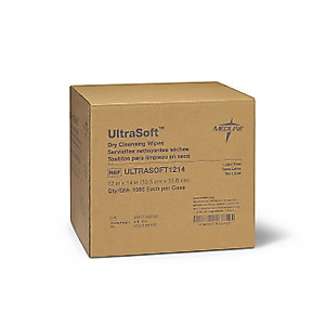 Medline Ultrasoft Dry Baby Wipes, Gentle Disposable Cleansing Cloths, 1,080 Count, Dry Wipe Size is 12 x 14 inches, Great for Sensitive Skin and can be used as Baby Washcloths, Incontinence Wipes
