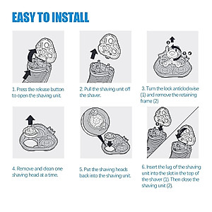 HQ8 Replacement Heads for Philips Norelco Aquatec Shavers, Razor Blades for AT810 AT880 PT720 Heads, 3PCS