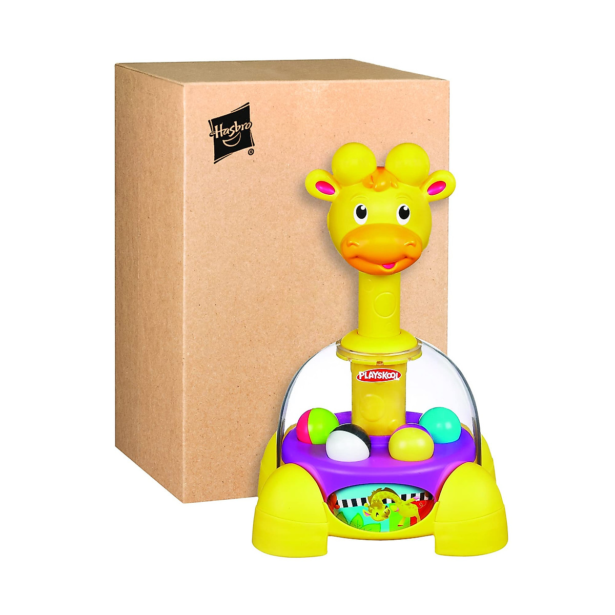 Playskool Giraffalaff Tumble Top Spinning and Popping Cause and Effect Toy for Babies and Toddlers 1 Year and Up (Amazon Exclusive)