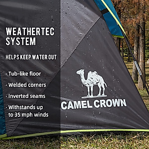 CAMEL CROWN Tents for Camping 6 Person Tent Waterproof Easy Setup Backpacking Tents