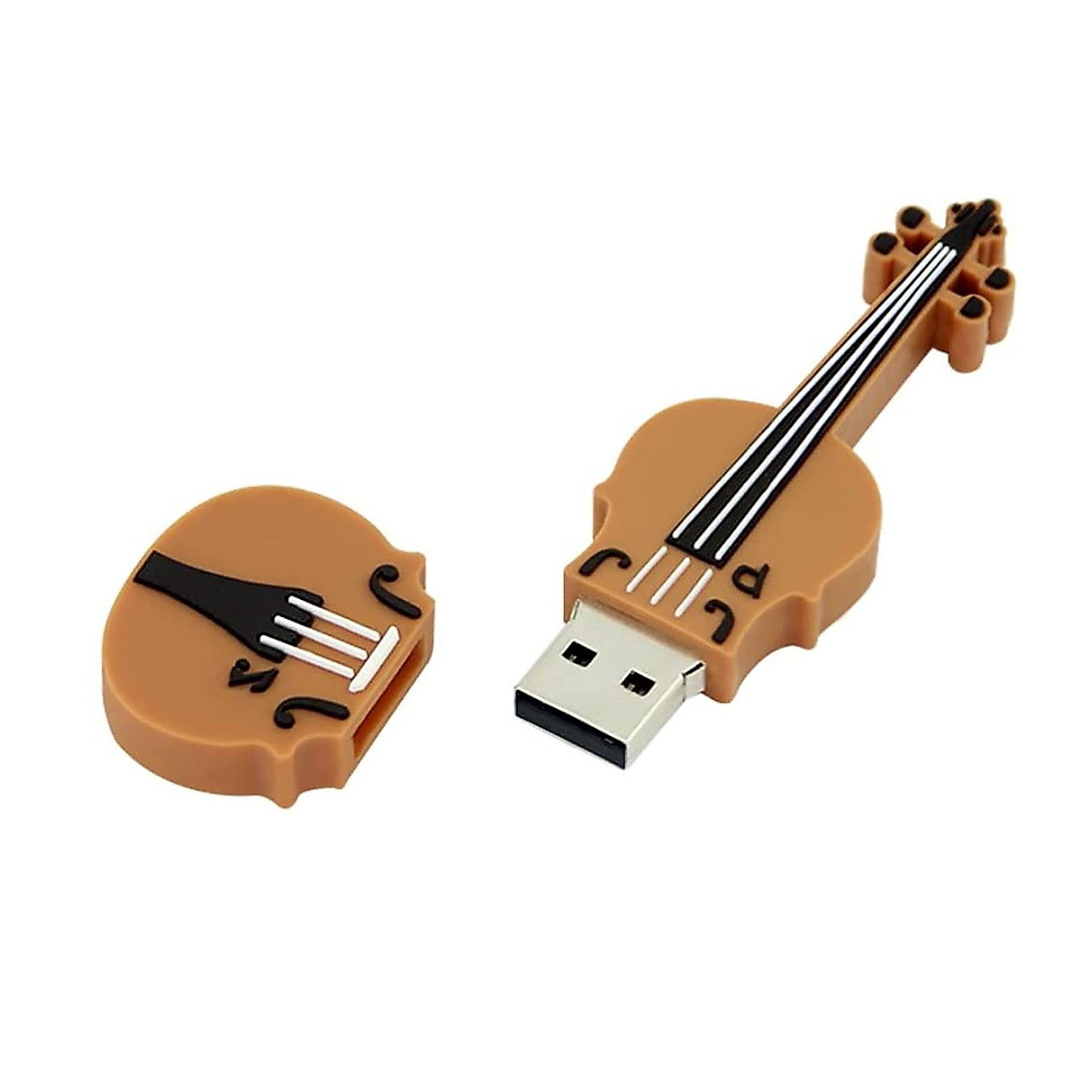 CHUYI Novelty and Cute Violin Shape Design 128GB USB 2.0 Flash Drive Pen Drive Memory Stick Storage Cool Thumb Drive U Disk Gift (Brown - 1 Pack)