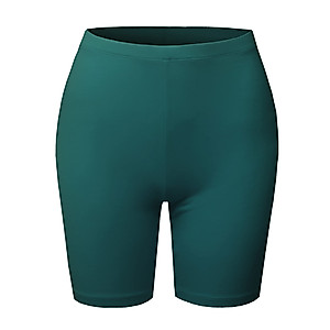 Made by Emma Essential Active Daily Cotton Mid Rise Biker Shorts Hunter Green S
