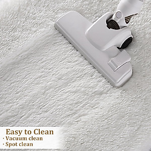 GAOMON 8x10 Area Rug for Living Room Fluffy Rugs Shaggy Carpet Shag Rug for Kids Room Plush Furry Rugs Decorative Comfy Fuzzy Accent Rug for Indoor Home Floor Carpet, White