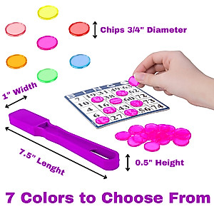 MR CHIPS Made in USA Magnetic Wand with 100 Bingo Plus Extra Purple