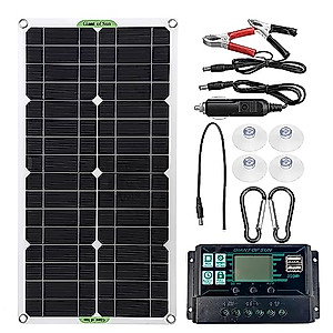 Monocrystalline Solar Panel (40w/80w/160w),20a Controller +Regulated Dual Usb, For Rv Boat Cabin Van Car And Caravan Rv Boat Camper,160W