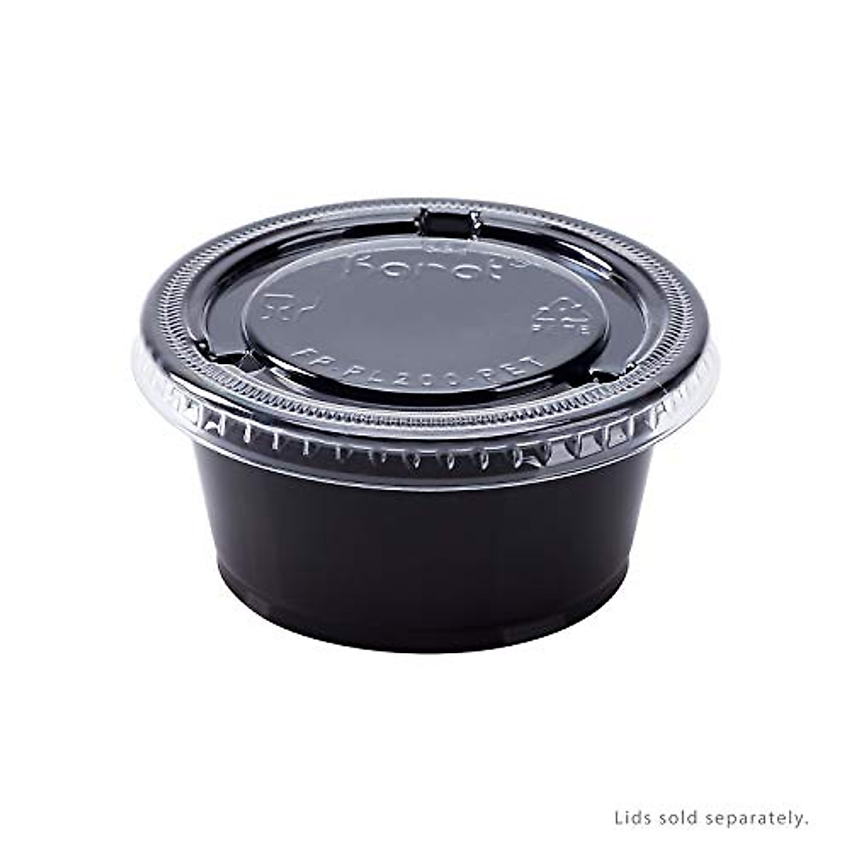 Karat FP-P200-PPB 2 oz. PP Portion Cups - Black (Case of 2500)