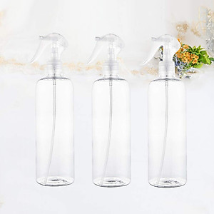 HEMOTON 3 Pcs Plastic Spray Bottle Empty Mist Spray Bottle Trigger Sprayer Leak Proof Refillable Atomizers for Hair Salons Household Cleaners