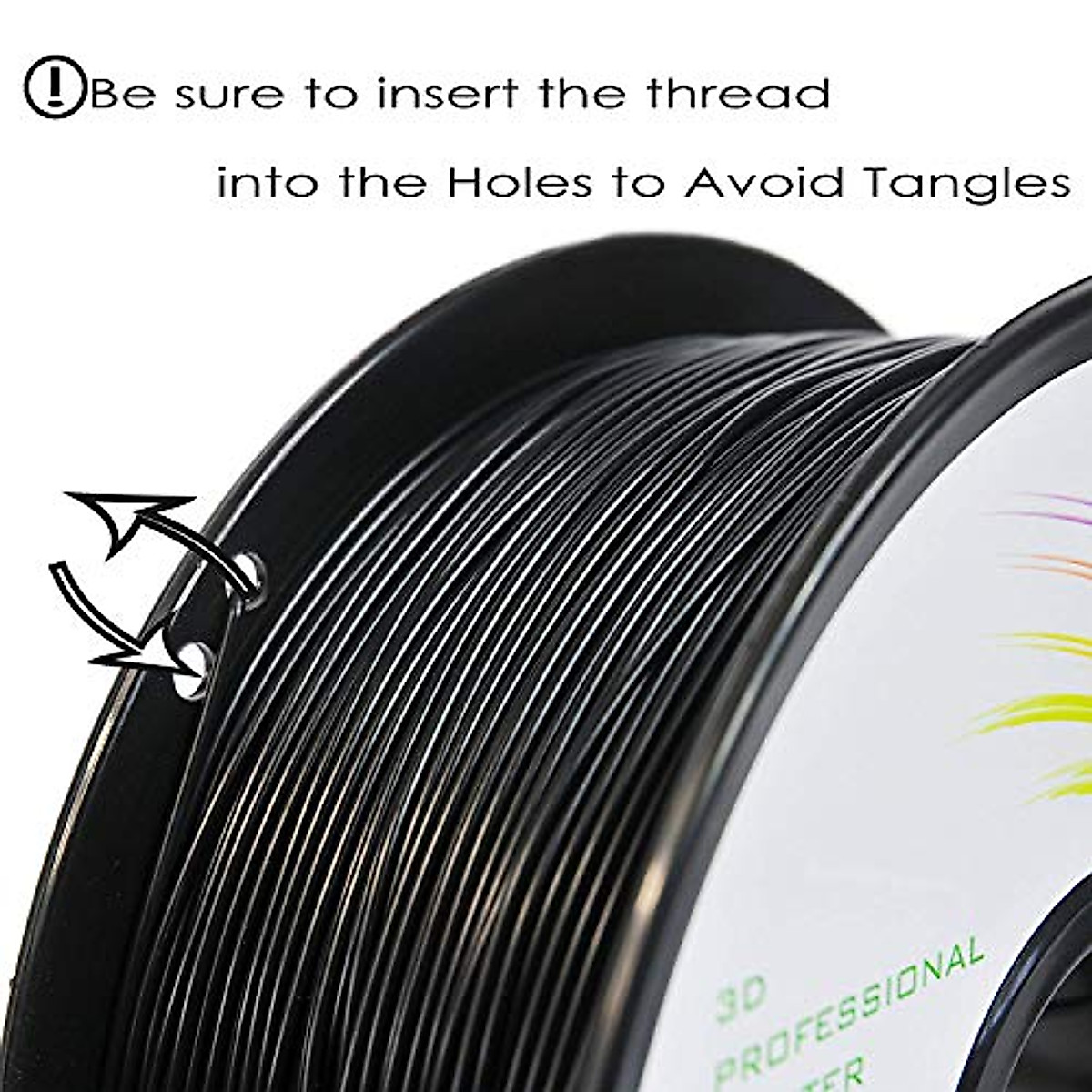 3D BEST Q Carbon Fiber Polycarbonate 1.75mm 3D Printer Filament, Dimensional Accuracy +/- 0.03 mm, 1KG Spool, Really Carbon Fiber-infill，Black