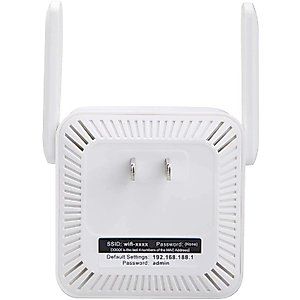 Extendtecc WiFi Booster Wireless WiFi Extender Signal Booster 300Mbps, WiFi Repeater Wireless Signal Booster 2.4 GHz Dual Band 4 Antennas 360° Full Coverage Internet Extender