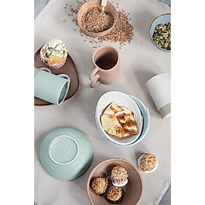 Creative Co-Op Stoneware Reactive Glaze Finish, Set of 4 Bowl, Multicolored, 4