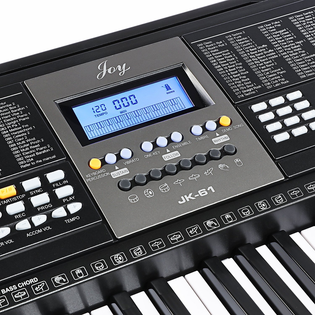 61-Key Electronic Keyboard Pack with Headphones,Microphone,Stand,Stool,and Power Supply-The electronic keyboards (Pack of 1)