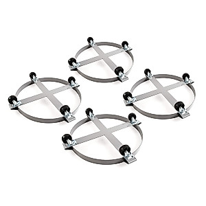 4 Heavy Duty Drum Dollies 1000 Pound - 55 Gallon Swivel Casters Wheel Steel Frame Non Tipping Hand Truck Capacity Dolly