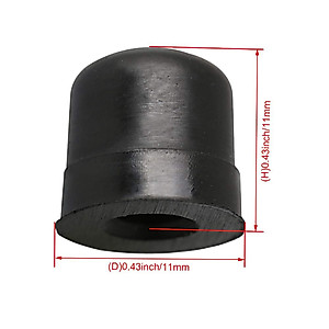 Liyafy Black Trombone Slide Rubber End Tip Bumper for Brass Instrument Parts 10Pcs