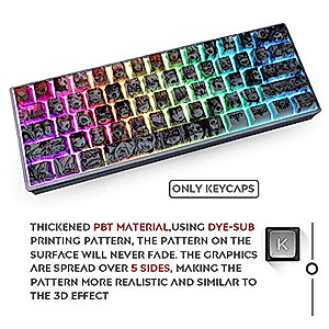 Gliging Anime Keycaps 108 PBT Dye Sublimation OEM Profile Japanese Anime Keycap for 61/87/104/108 Cherry Mx Gateron Kailh Switch Mechanical Keyboard