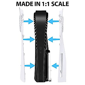 Cover Plates with Cooling Vents for PS5 Disc Edition Console, Playstation 5 Accessories Face Plates Side Panels Shell Replacement Protective Faceplates (Disc White)