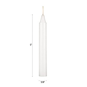 HS Candle 8 pcs White Unscented 5 Inch Candlestick Taper Candles, Household General Usage, Emergency & More
