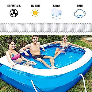 Swimming Pool Replacement Hoses,1.25in Diameter Pool Filter Pump Replacement Hoses(4pcs),Premium Quality Kinkproof PE, Compatible with Pump 330 GPH, 530 GPH, and 1000 GPH.(59”Length)