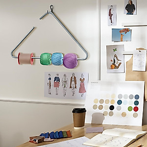 NiHome Ribbon Storage Rack for Craft Room and Workspace, Compact Design No Assembly Required, Durable Aluminum Alloy Organizer for Easy Ribbon Access & Versatile Storage of Spools, Yarn, Fabric Braids