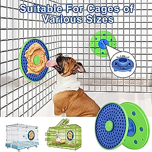 CyperGlory Interactive Licking Mat for Dog Crate, Small Medium Size Slow Feeder Pad, Boredom & Anxiety Relief, Peanut Butter & Yogurt Lick Plate, Soft & Safe Treat Dog Training Gift (6 Inch Round)
