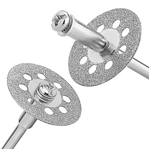 545 Diamond Cutting Wheel (22mm) 20pcs with 402 Mandrel (3mm) 4pcs and Screwdriver for Rotary Tools