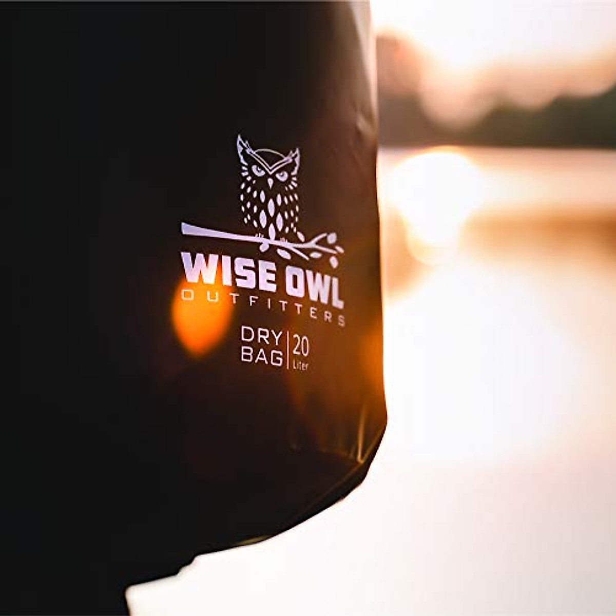 Wise Owl Outfitters Waterproof Dry Bag Backpack - Thick, Durable Water Bag for Kayaking, Camping, Boating, Beach and Outdoor Water Sports - Black, 5L