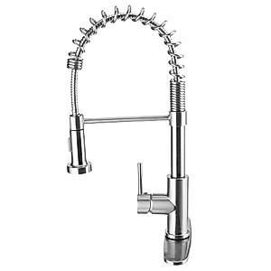 Bathtub Faucet Water Tap 9/16 Thread Single Lever Pull Out Spring Spout Kitchen Faucet Water Tap with Rotatingfor Kitchen Accessories