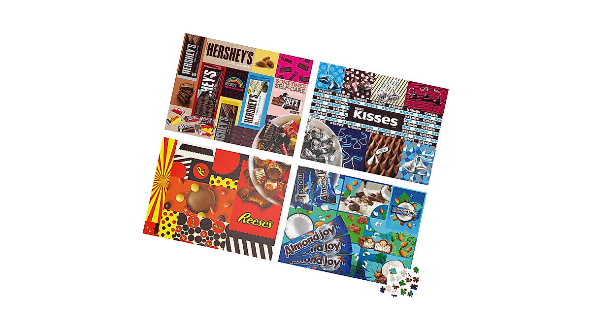 Hershey's 4 Puzzle Multipack - Build Mega Chocolate Puzzle for All Ages