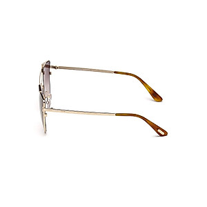 Tom Ford FT0563 28G Shiny Rose Gold Jacquelyn Pilot Sunglasses Lens Category 2