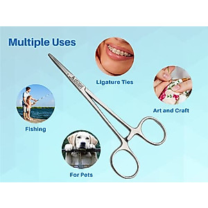 Artery Forceps Straight 5 inches Mosquito Orthodontic Dental Surgical hemostat by Wise LINKERS
