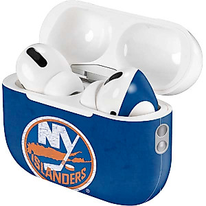Skinit Decal Audio Skin Compatible with Apple AirPods Pro (2rd Gen, 2022) - Officially Licensed NHL New York Islanders Distressed Design